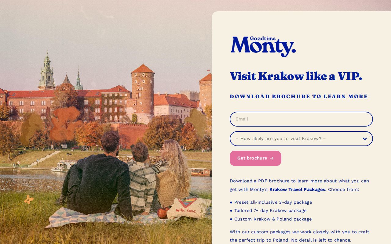 Get your Monty Experience brochure from Goodtime Monty
